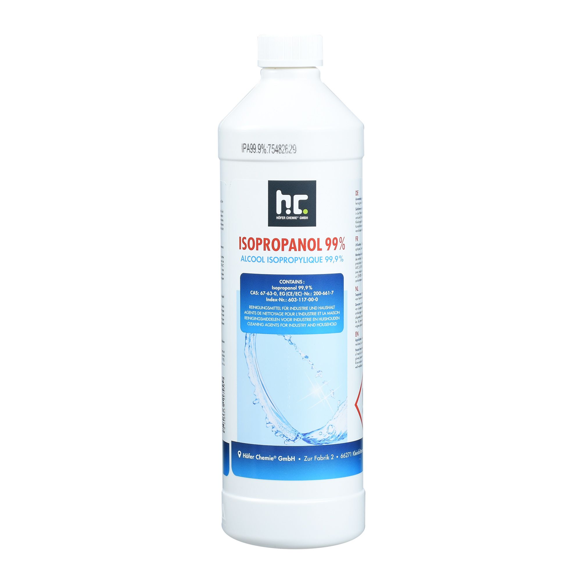 IPA Isopropanol 99,9% Pur 1000ml